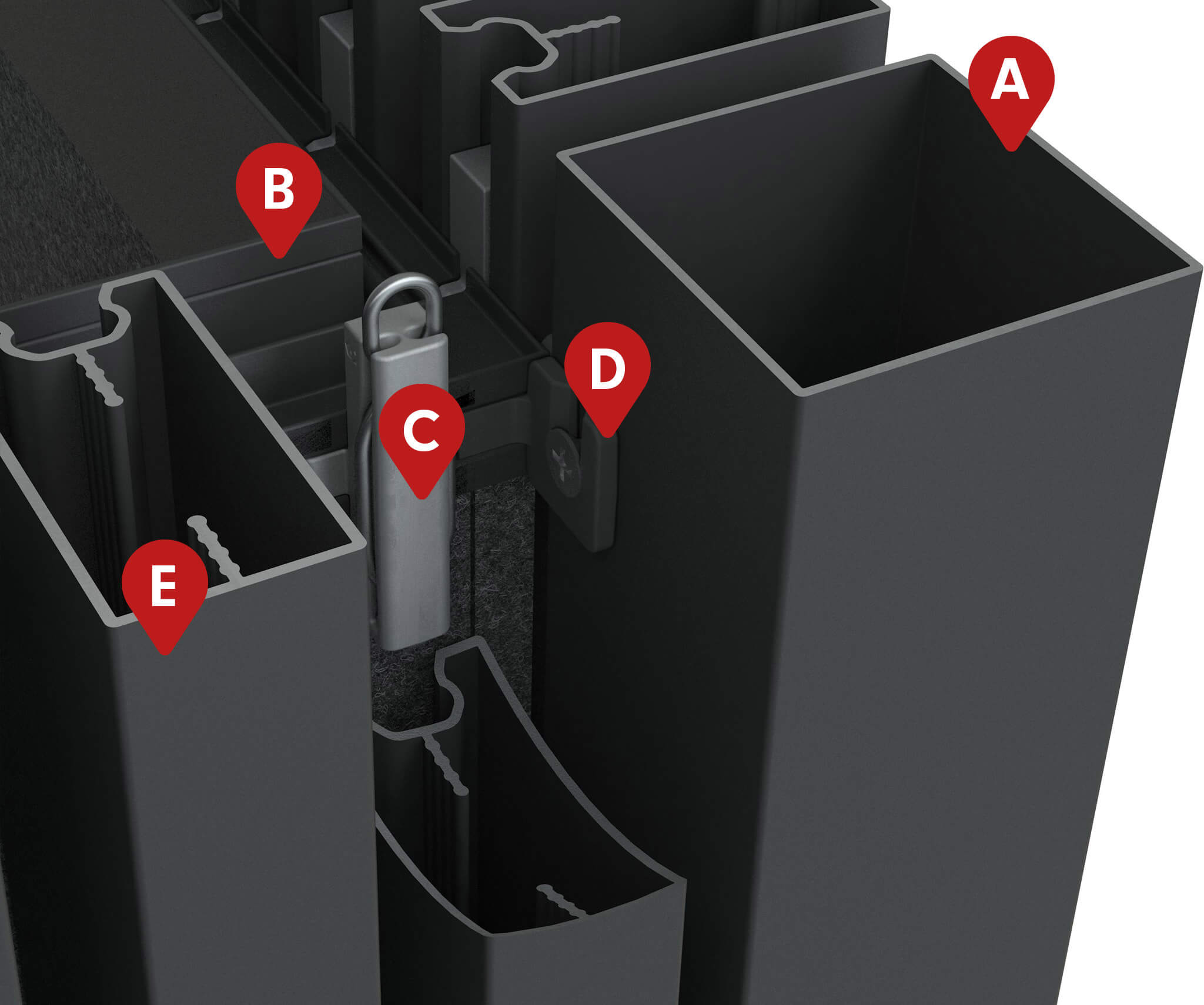 Aluminium Click-on Battens Tech Info - Sculptform