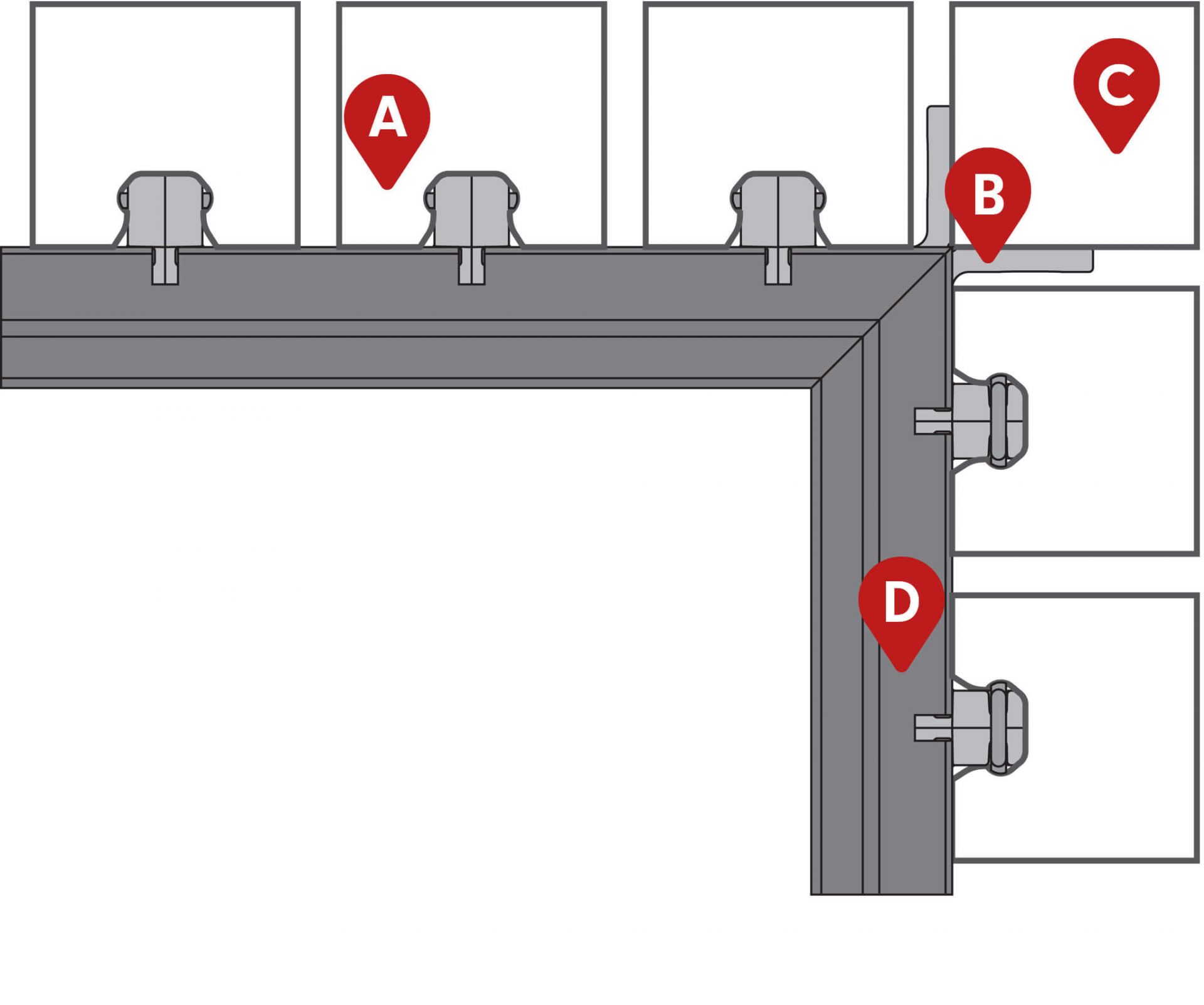 Aluminium Click-on Battens Tech Info - Sculptform