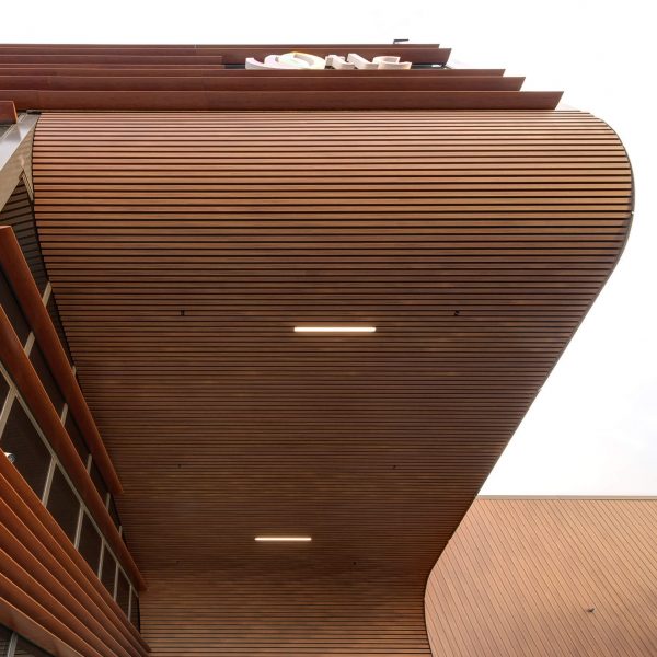 Curved Aluminium Cladding for TLC Whitewater - Sculptform