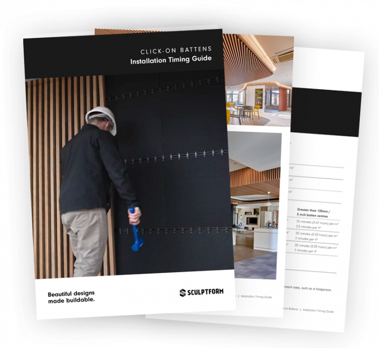 Click-on Battens Install Timing Guide - Sculptform