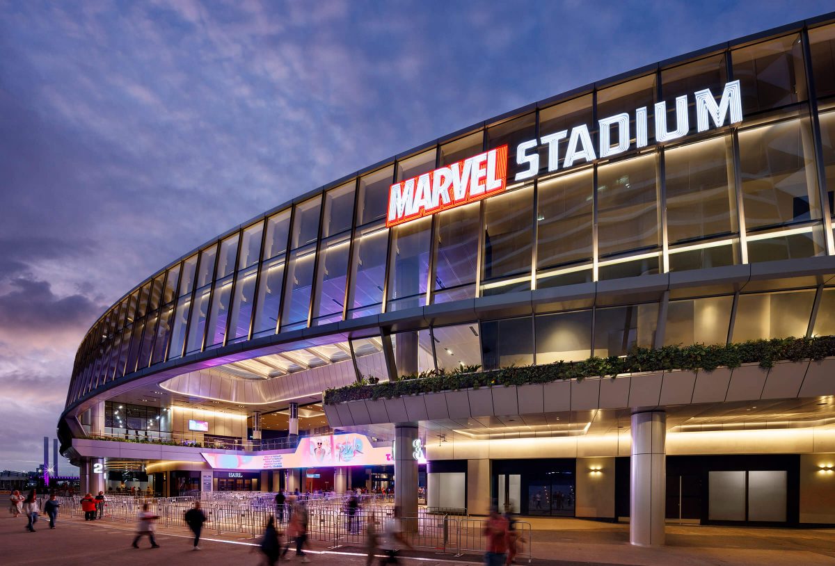 Unique Timber Battens at Marvel Stadium | Sculptform