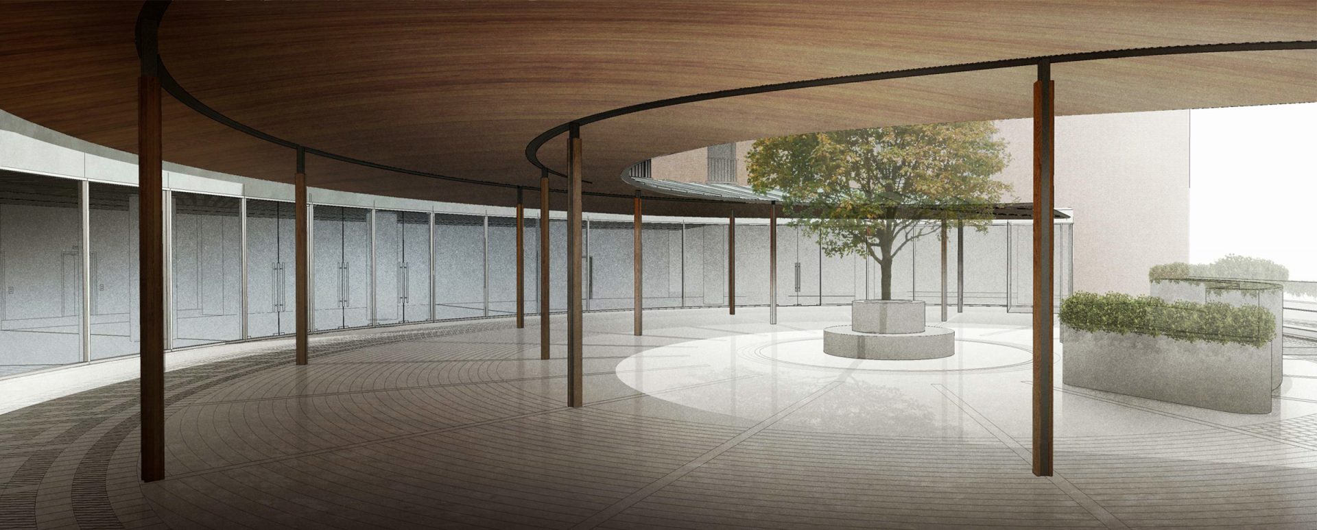 Parametric Curved Timber Rooftop Canopy | Sculptform Sculptform